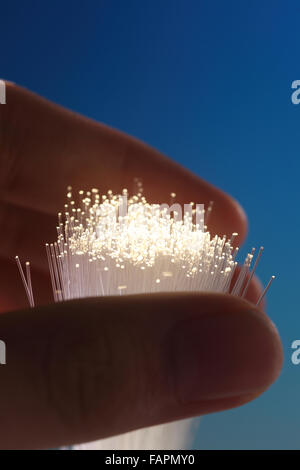 hand holding of fiber optic Stock Photo - Alamy