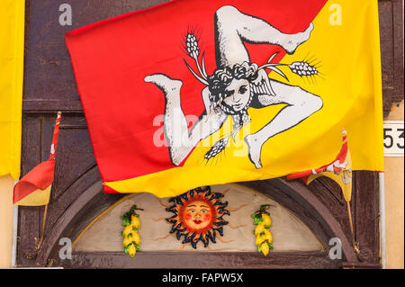 Triskelion (trinacria), symbol of Sicily, Italy Stock Photo - Alamy