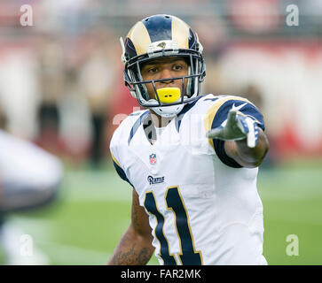 St. Louis Rams' Tavon Austin, top right, stays in bounds as he runs ...