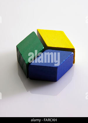 Building blocks representing a pie chart Stock Photo - Alamy
