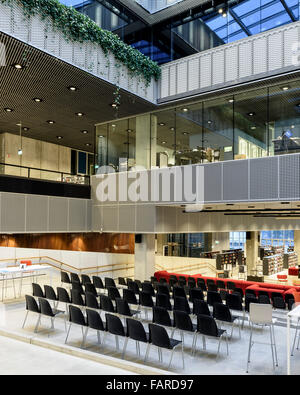 Inside the library. Dokk1, Aarhus, Denmark. Architect: Schmidt Hammer ...