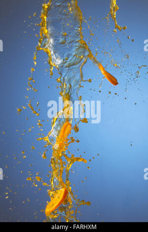 stock image of the orange juice splash Stock Photo - Alamy
