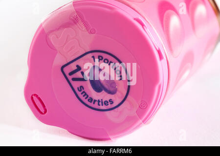 A tube of Nestle Smarties on a white background Stock Photo - Alamy