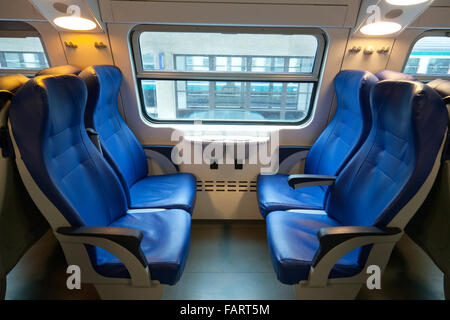 Interior of a long-distance train in Russia Stock Photo - Alamy