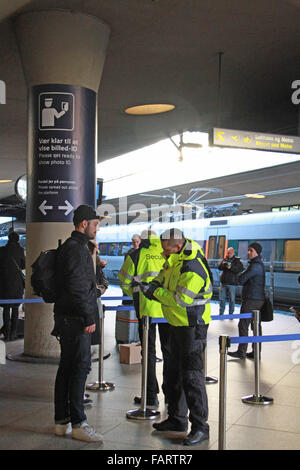 Copenhagen airport Denmark Security check of passengers Stock Photo - Alamy