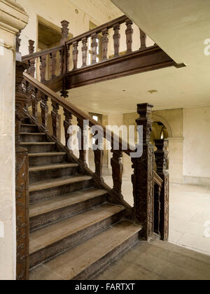 First floor landing in interior of Lissan House home of Hazel Dolling ...