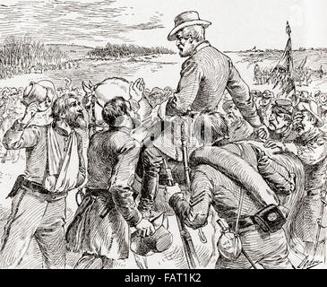 General Robert E Lee surrendering the Confederate army to Union General ...
