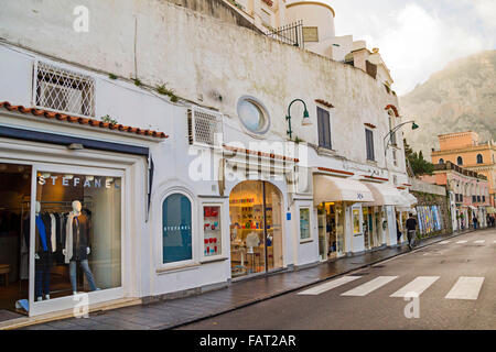 Shopping street in Capri city, Capri, Campania, Italy Stock Photo - Alamy