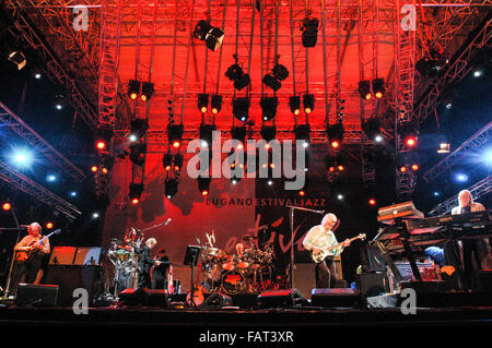 Lugano, Switzerland - 8 July 2004: the singer Jon Anderson of Yes group ...