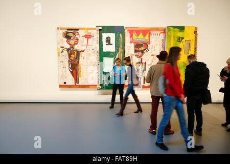 Paris, France, Jean-Michel Basquiat Modern Art Painting on Display, Art ...
