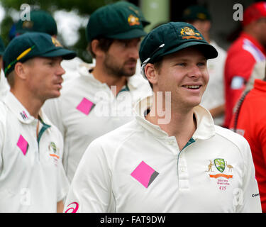 Australian test captain Steve Smith and Indian captain Virat Kohli with ...