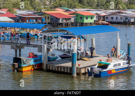 Speed boat from Menumbuk ferry Terminal Sabah East Malaysia Island of ...