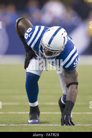 Indianapolis Colts linebacker Robert Mathis (98) celebrates following ...