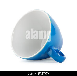 Green cup lying sideways isolated on white background Stock Photo - Alamy