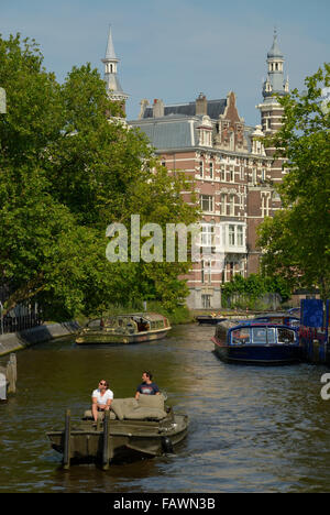 Netherlands, Amsterdam, Singelgracht, canal scene, architecture Stock ...