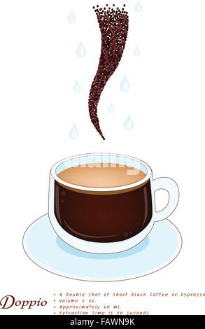 Isolated hot doppio coffee drink Vector Stock Vector Image & Art - Alamy