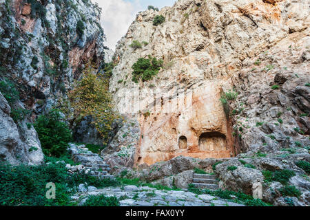 Castalian Spring; Delphi, Greece Stock Photo - Alamy