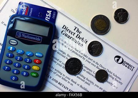 The Direct Debit Guarantee with a Debit card and Debit card reader on ...