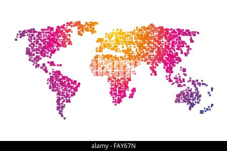 World map pink color vector Stock Vector Image & Art - Alamy