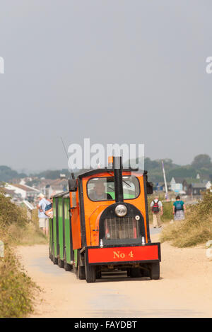 Hengistbury Head Noddy Train, Christchurch Harbour, Dorset, UK. Europe ...