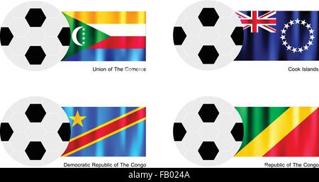 Cook Islands National Football Team Formation on Football Field. Half ...