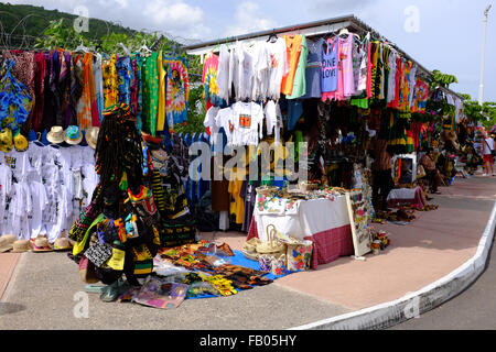 Market stalls in Ocho Rios in Jamaica Stock Photo - Alamy