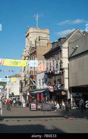 Shops in Gloucester's Southgate Street Stock Photo - Alamy
