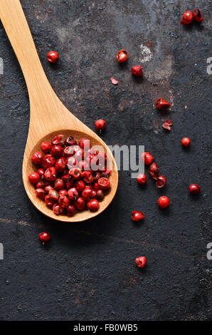 Close up of Pink Pepper (also called "Brazil Pepper", "Schinus ...