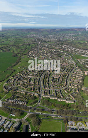 An aerial view of the district of Lowedges in Sheffield, South ...