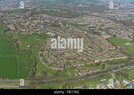 An aerial view of the district of Lowedges in Sheffield, South ...