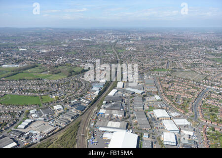 An aerial view of the Chartwell Drive industrial estate in Leicester ...