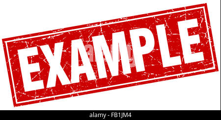 example red square stamp isolated on white background Stock Photo - Alamy