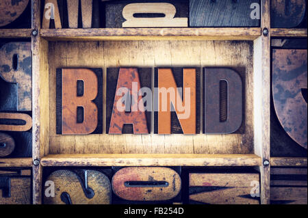 The word BAND concept written in colorful abstract typography. Vector ...