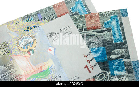 1 Kuwaiti dinar bank note. Kuwaiti dinar is the national currency of ...