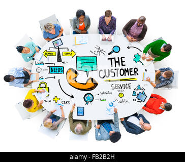 The Customer Service Target Market Support Assistance Concept Stock ...
