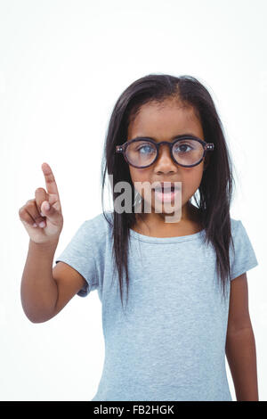 Cute girl shaking finger saying no Stock Photo - Alamy