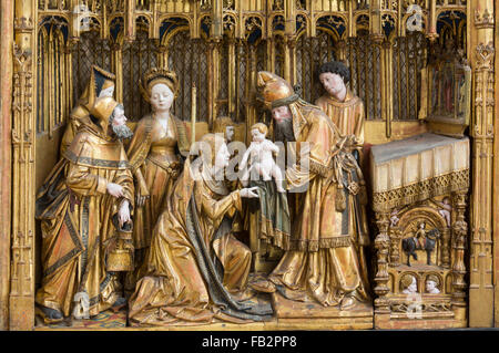 Lübeck, Marienkirche, Antwerpener Retabel von 1518 Stock Photo - Alamy