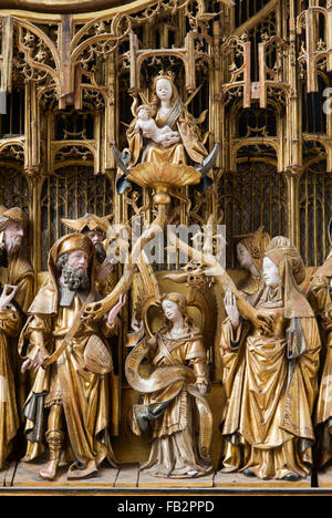 Lübeck, Marienkirche, Antwerpener Retabel von 1518 Stock Photo - Alamy