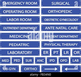 Illustration Collection of Green Hospital Signs and Medical ...