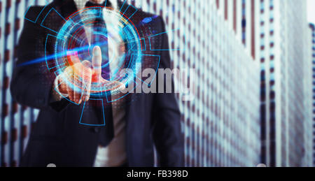 Futuristic touch screen display Stock Photo - Alamy