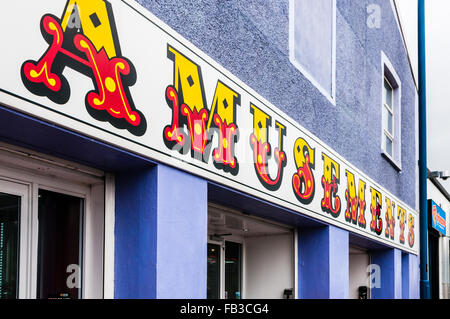 Amusements arcade in Portrush, a seaside town in Northern Ireland Stock ...