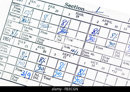 National Insurance Card Stock Photo: 7116995 - Alamy