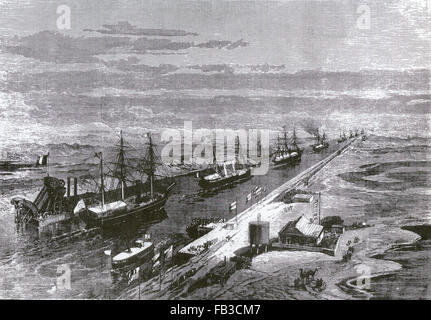 Opening of Suez Canal, 1869 Stock Photo - Alamy