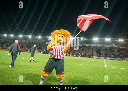 Grecian the Lion the football mascot of exeter city Stock Photo - Alamy