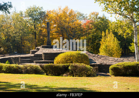 Opus 40 is an environmental sculpture in a bluestone quarry near ...