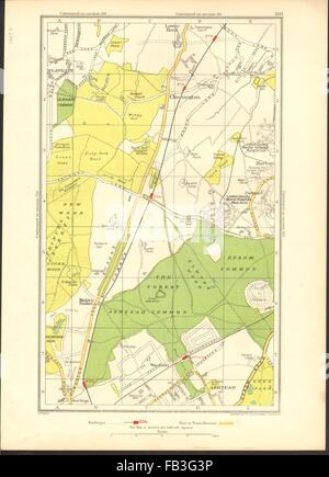 ASHTEAD. Ewell, Chessington, Claygate, Horton, Epsom Common, Hook, 1933 ...