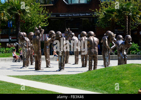 A-Maze-Zing Laughter Statues Vancouver BC English Bay Stock Photo - Alamy