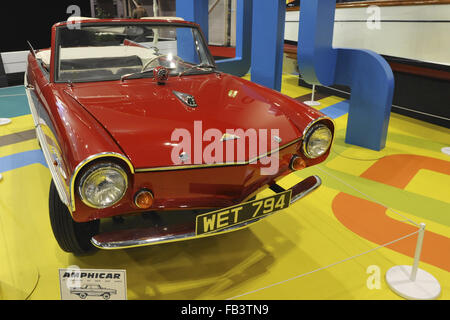 Amphicar - red amphibious car - German vehicle designed by Hans Trippel ...