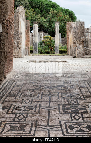 Mosaic floor in Pompeii Stock Photo - Alamy