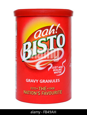Tub of Bisto gravy granules on white background Stock Photo - Alamy